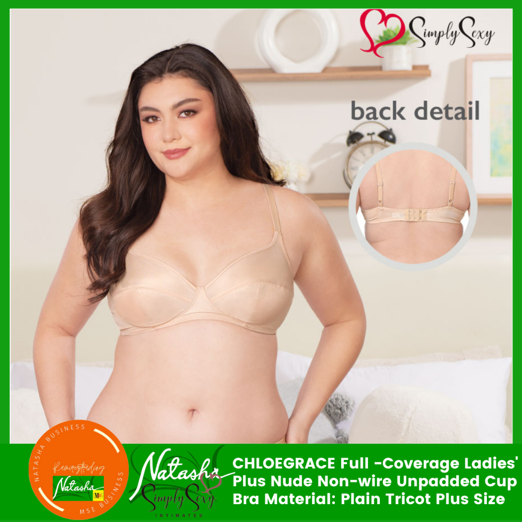 NATASHA PLUS SIZE BRA Lola, Chloegrace, Crispauleen Debby Dinaflor Plain Non-wire Soft Cup ...