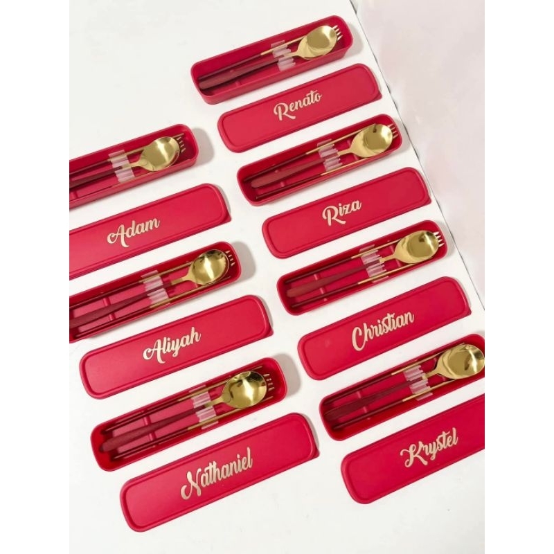Personalized Utensil Set for souvenirs and giveaways | Shopee Philippines