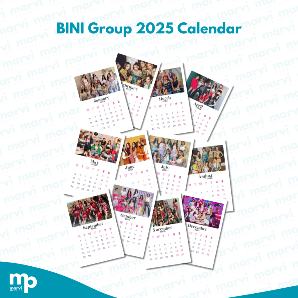 BINI Inspired 2025 Desk Calendar 4R | Shopee Philippines