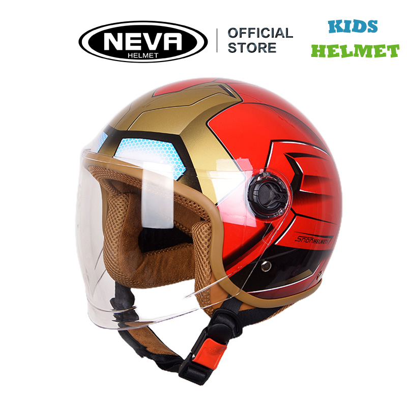 NEVA Kd-40 Helmet For Kids 3 Patterns Motorcycle 4 To 12 Years Old Half ...