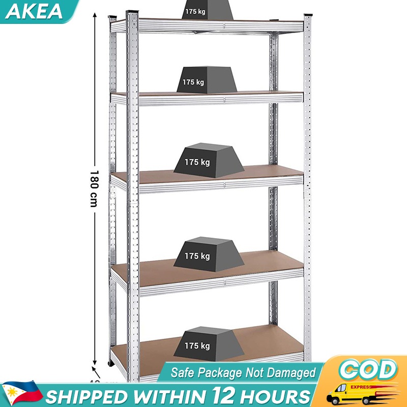 3/4/5/6 Layer Galvanized Wood Storage Shelf Adjustable Steel Rack ...