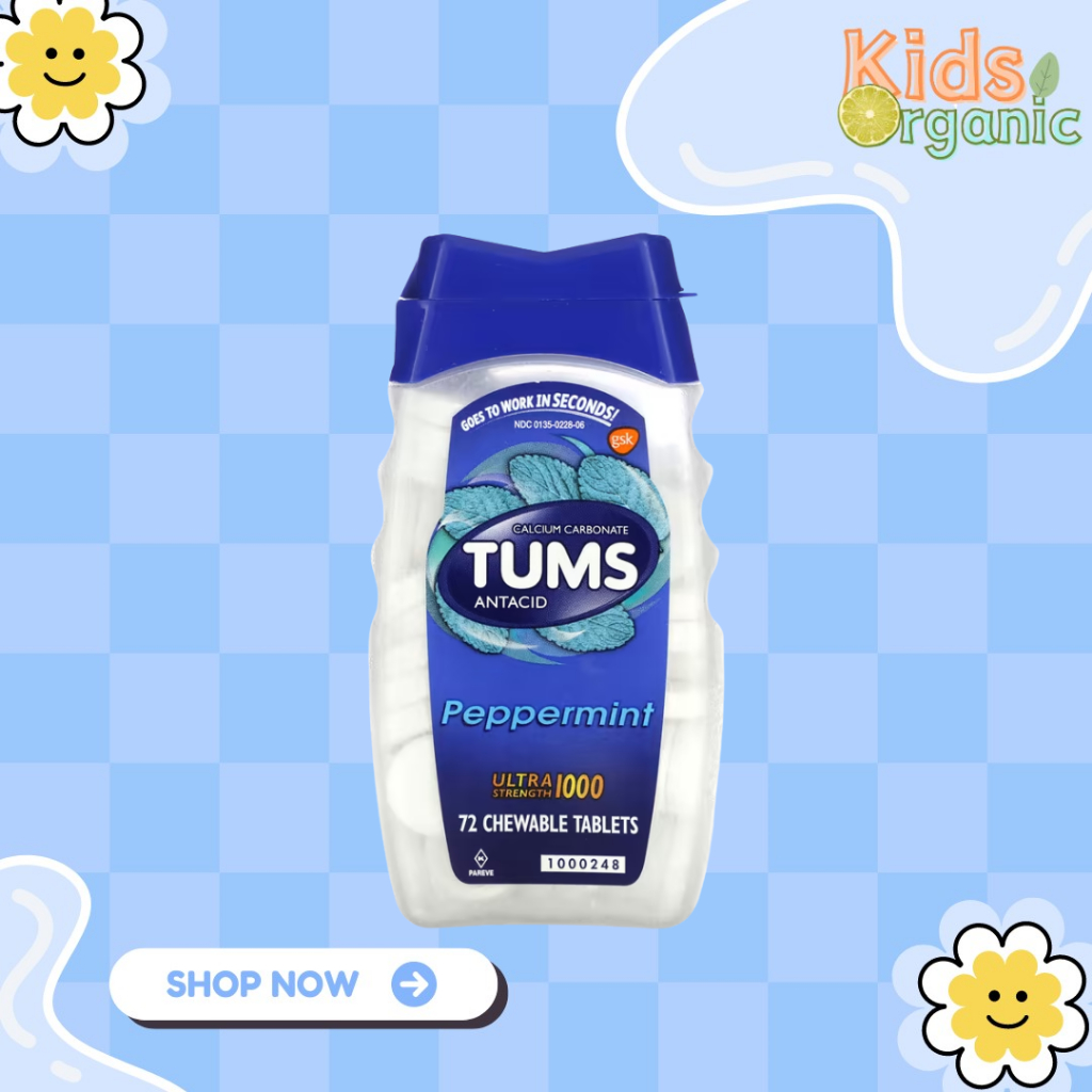 Tums, Ultra Strength Antacid, Peppermint, 1,000 mg, 72 Chewable Tablets ...