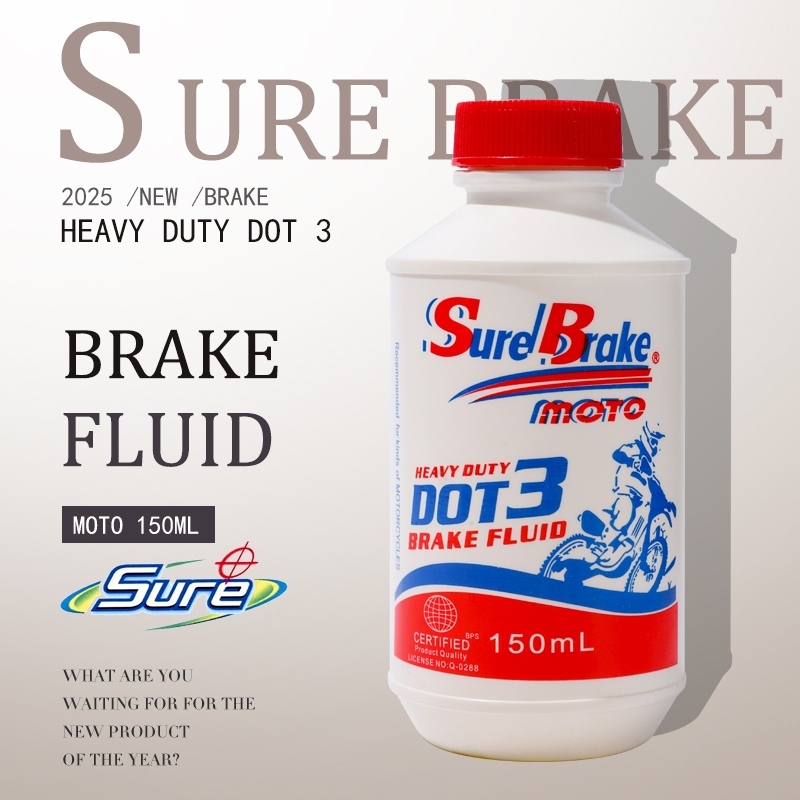 Sure Brake moto 150ml heavy duty dot3 brake fluid DISC DRUM&ABS ...