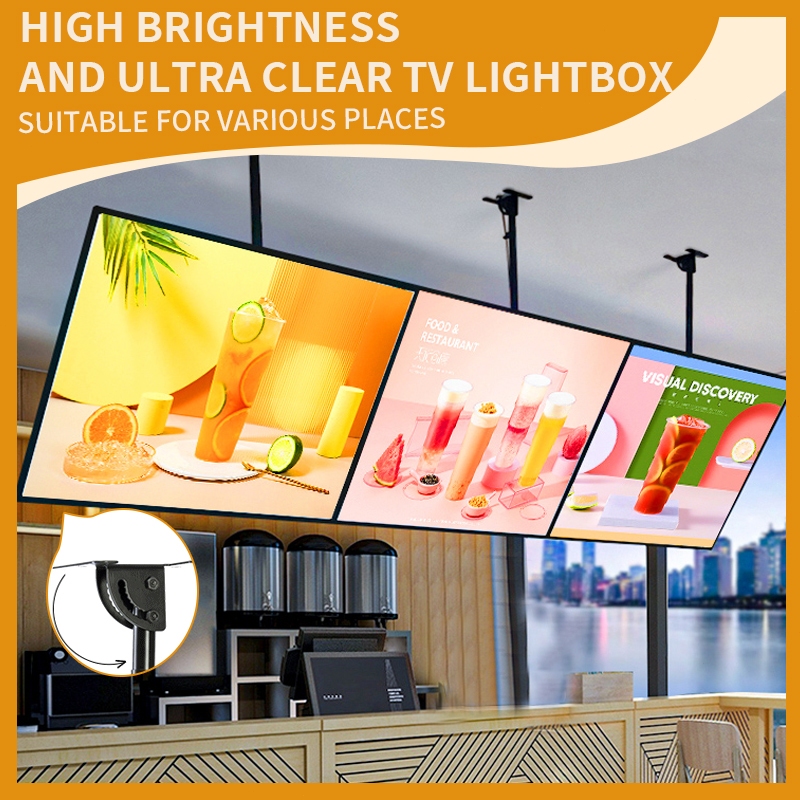 LED ultra-thin Light Box Billboard Hanging Floor-Standin TV menu board ...
