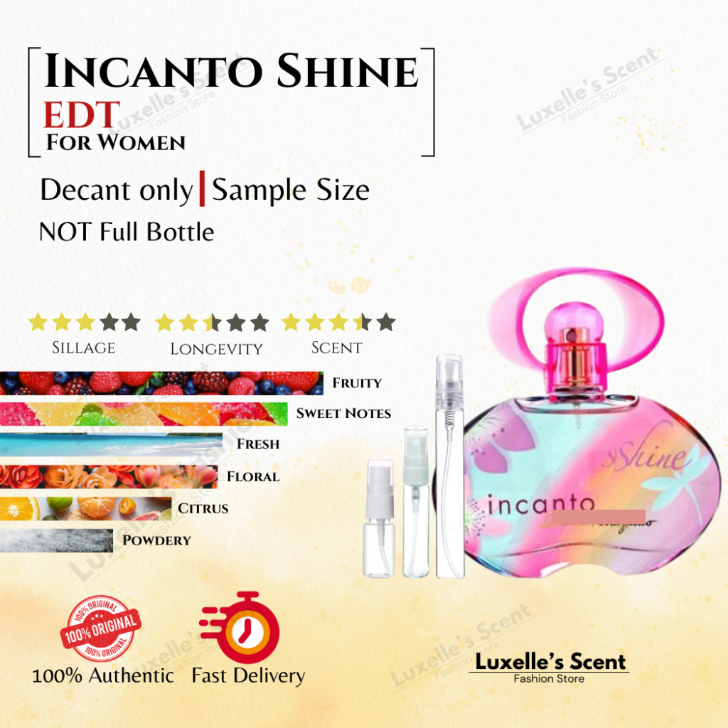 Incanto Shine EDT Perfume for women Decant/Takal | Shopee Philippines