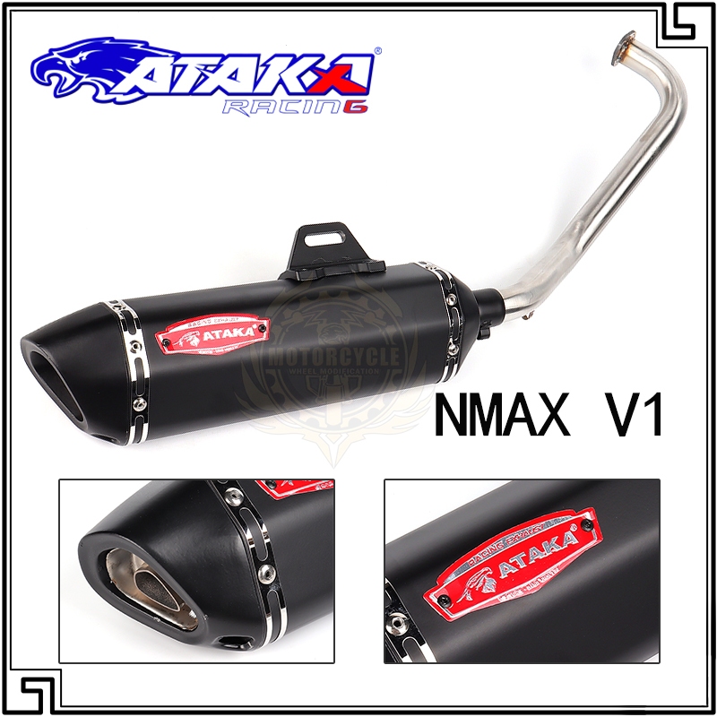 ATAKA Exhaust Pipe With Elbow Yamaha NMAX V1 32MM /51MM Full Set System ...
