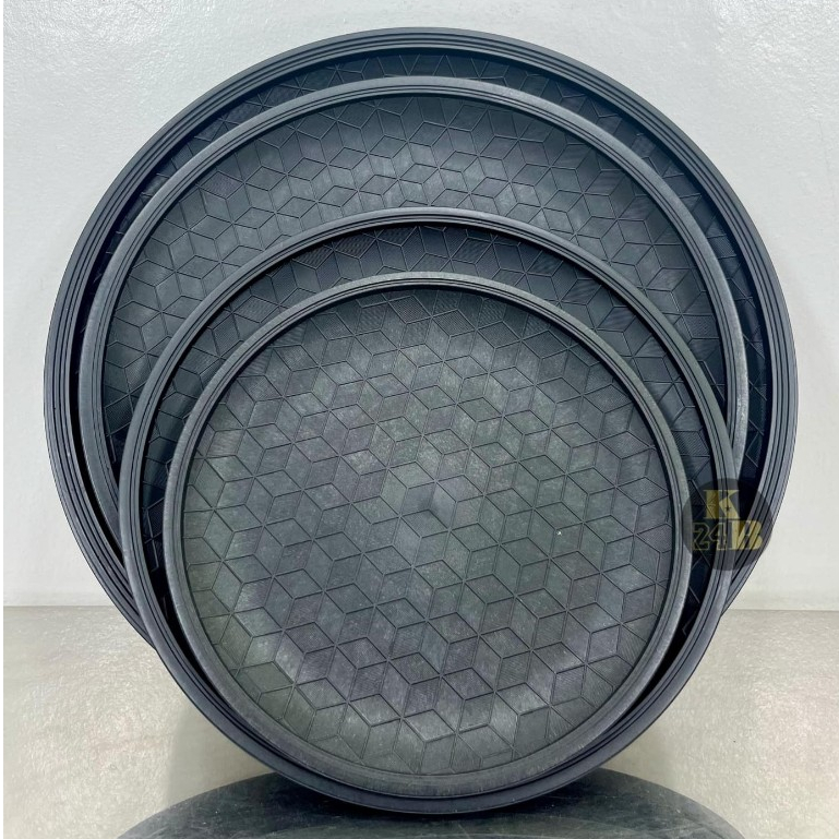 Black Plastic Food Grade Round Bilao Reusable (Choose Variations ...