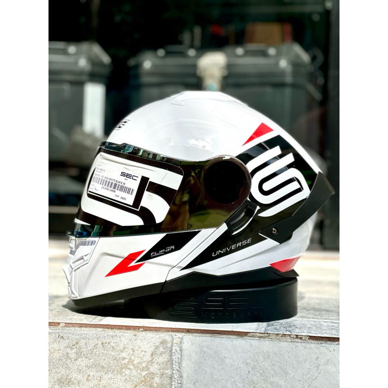 SEC Modular Helmet UNIVERSE Dual Visor with Spoiler and Extra clear ...