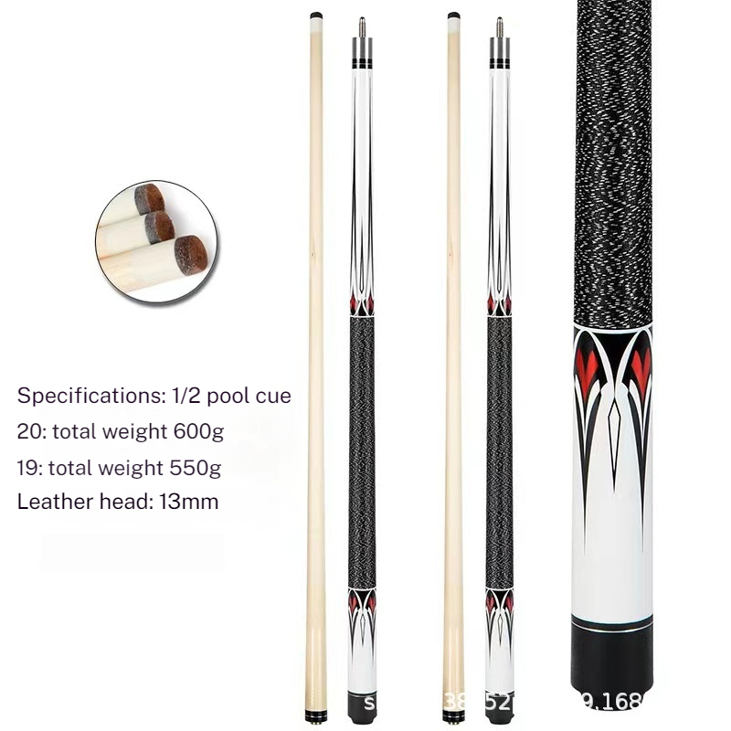 Foldable Wood Cue Pool Stick 1/2 Split Carbon Billiard Cue Stick 13MM ...