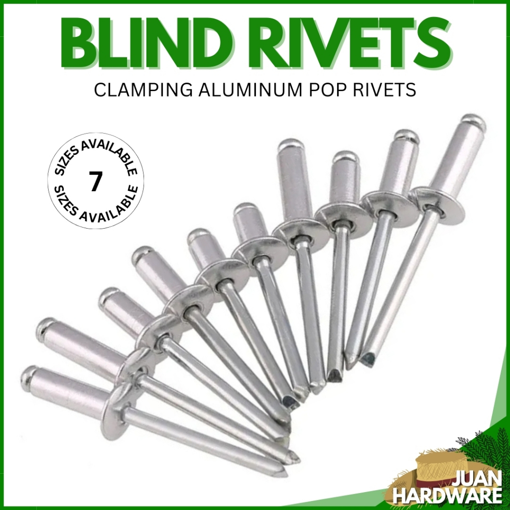 (100 PCS) Aluminum Blind Rivets 1/8X1/2, 1/8X3/4, 5/32X1/2, 5/32X3/4, 3 ...