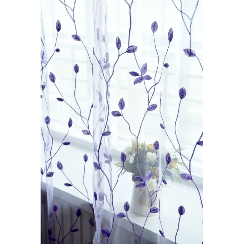 Lace Aesthetic Crown Curtain For Living Room With Ring Sheer Elegant ...