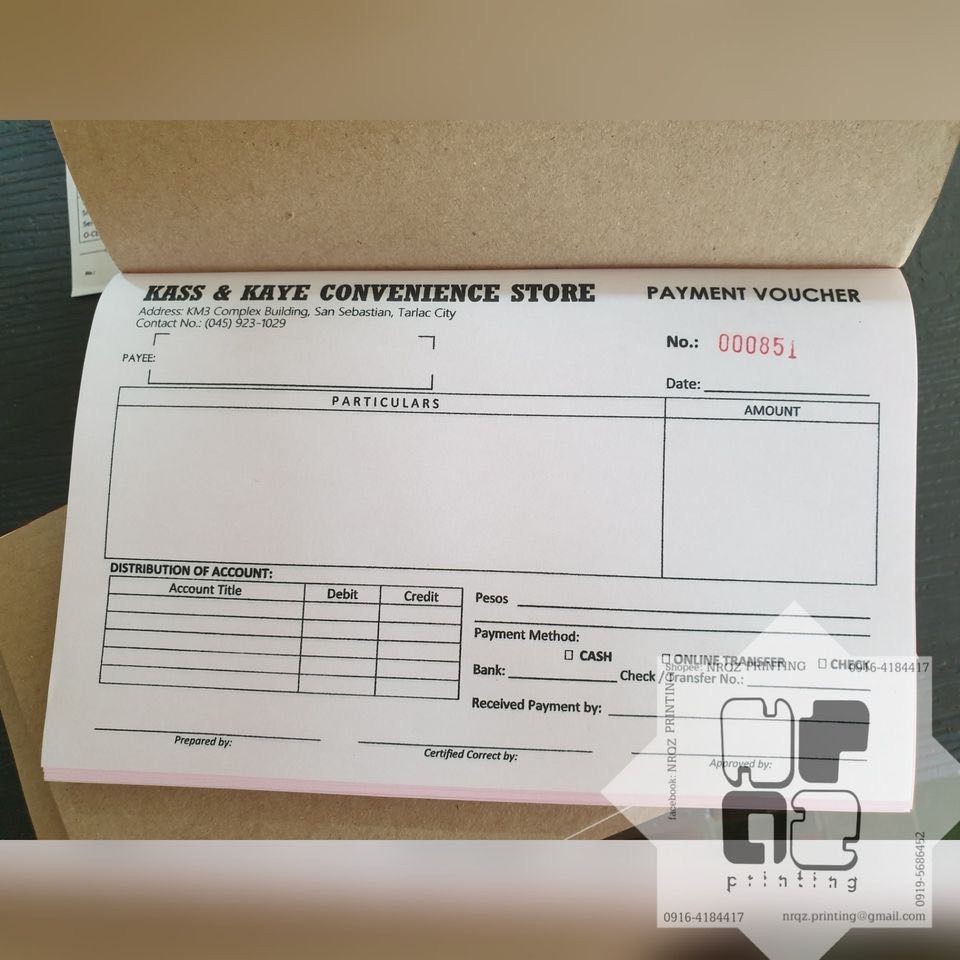 CUSTOMIZED CARBONIZED VOUCHERS AND FORMS 5X8 (BUNDLE) | Shopee Philippines