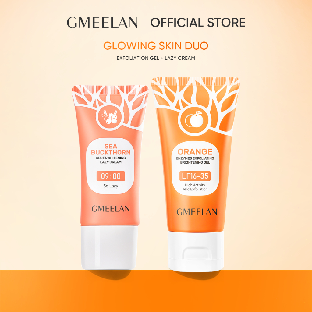GMEELAN Gluta Whitening Lazy Cream with Exfoliating Gel Skin Care Set ...