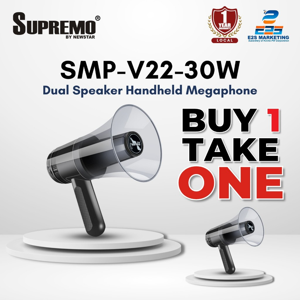 BUY 1 TAKE 1 - Supremo Powerful Handheld Megaphone 30Watts ...