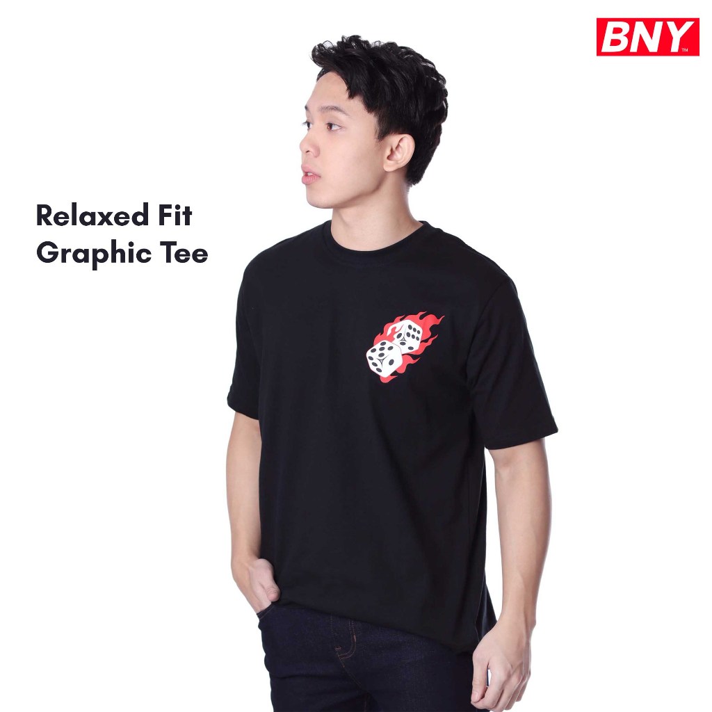 BNY Men's Jersey Relaxed Fit Round Neck Graphic T-Shirt (671) | Shopee ...