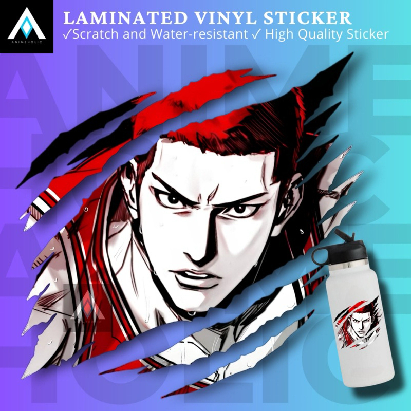 SLAMDUNK “SCRATCH STICKER” ANIME STICKERS LAMINATED VINYL STICKERS ...
