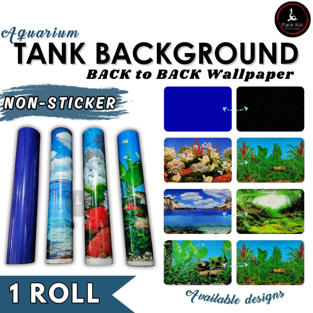 (1 ROLL) Aquarium Tank Background Wallpaper 19 inches Height | Shopee ...