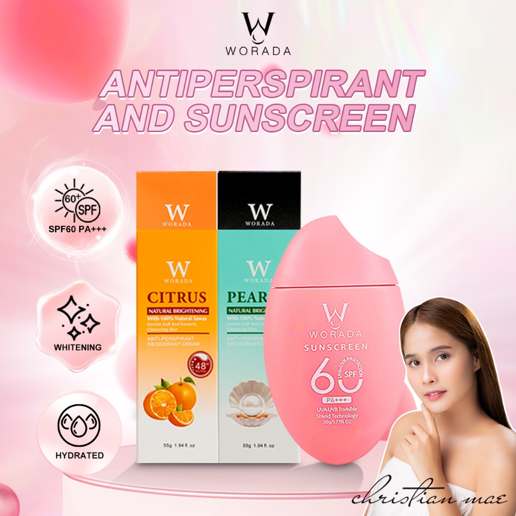 FDA approved WORADA SPF60 facial whitening sunscreen and whitening ...