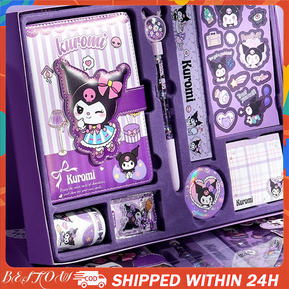 Sanrio Notebook Handbook Stationery Set Gift Box Melody Kuromi Large ...