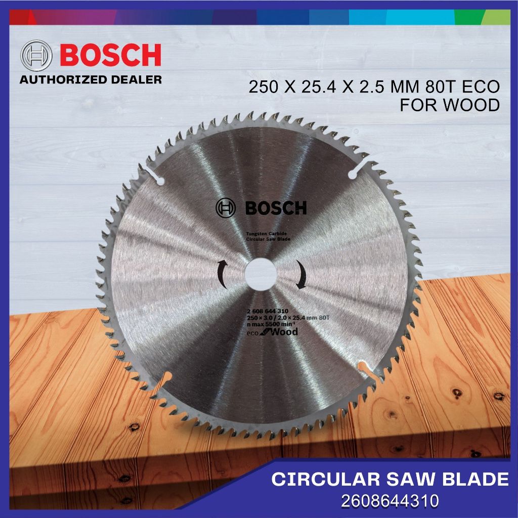 Bosch Circular Saw Blade 250 x 25.4 x 2.5 mm 80T Eco For Wood ...