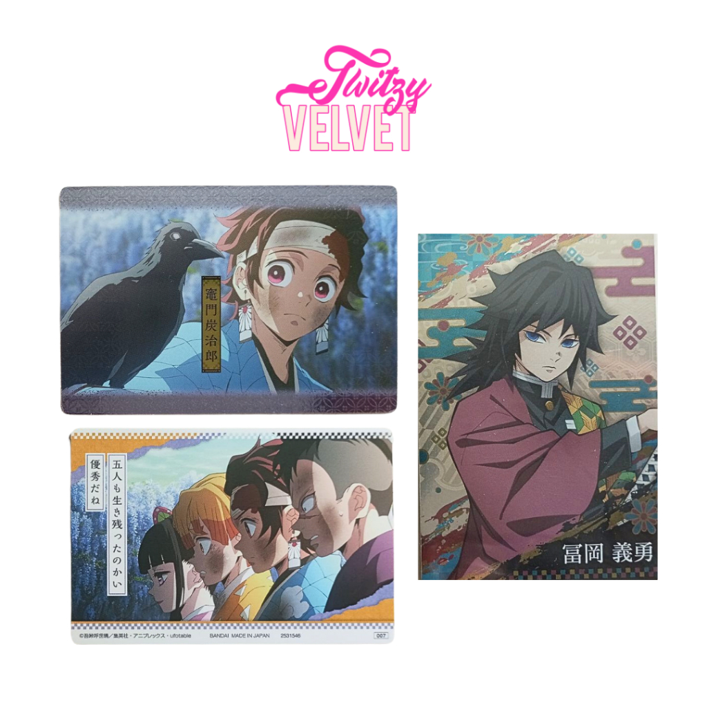 OFFICIAL Demon Slayer Cards Tomioka Giyu Tanjiro Kamado Bandai | Shopee ...