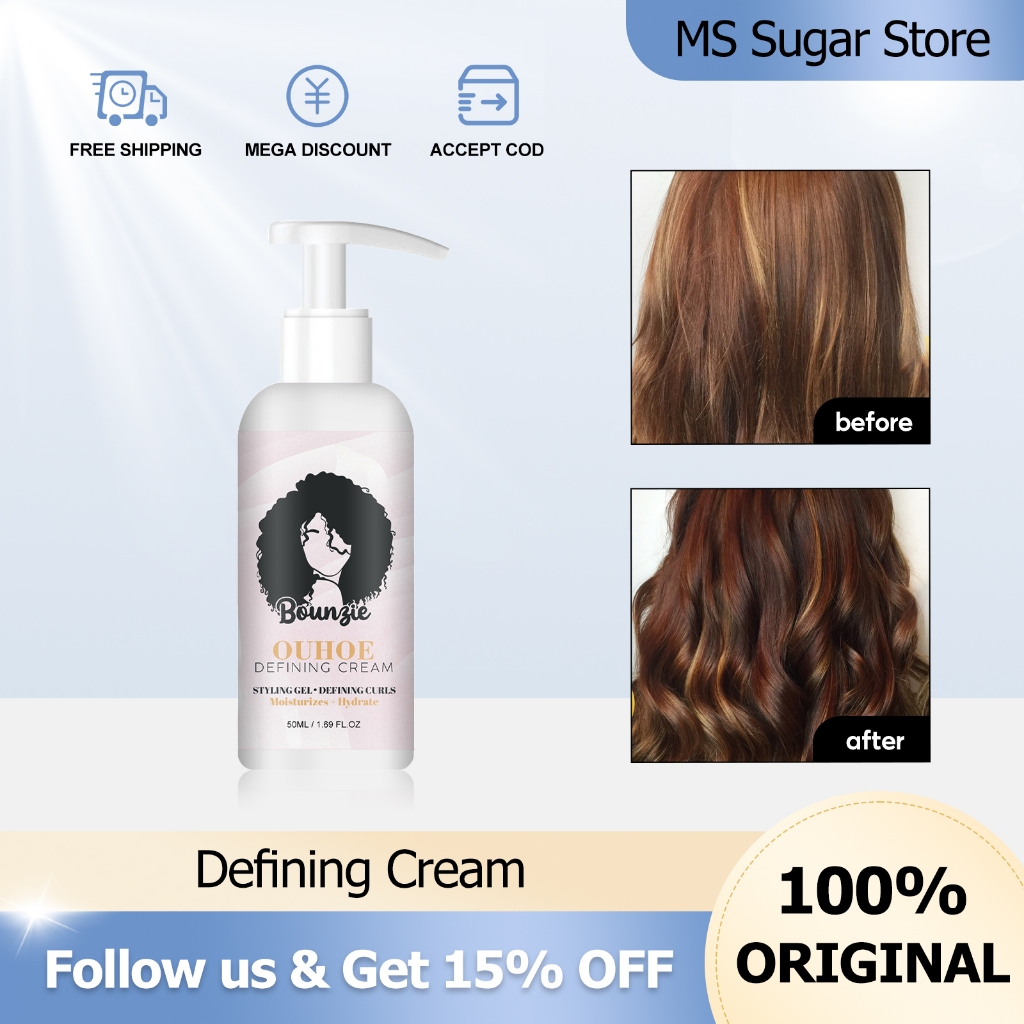 OUHOE Hair Defining Cream 50ml Hair Curling Cream Hair Moisturizing ...