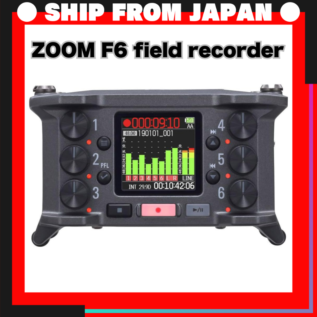 ZOOM F6 field recorder/Mixer (* 6-track + 6 backup + 2 stereo), 6 ...