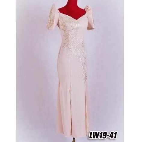 modern Filipiniana..neo preen. dress/long-gown.strechable . with 3D ...