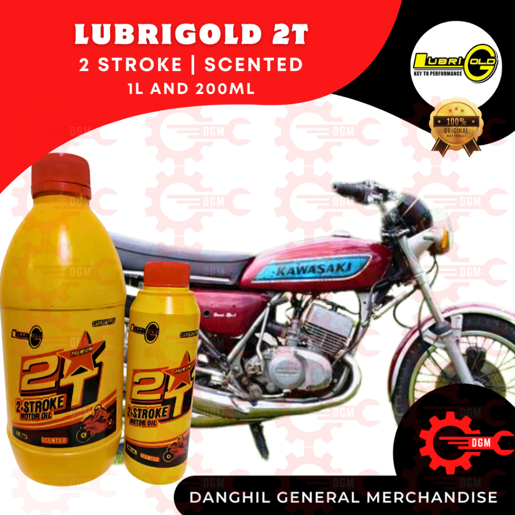 LUBRIGOLD 2T Scented 2-Stroke Motor Oil Carbon Free - 1Liter & 200ml ...