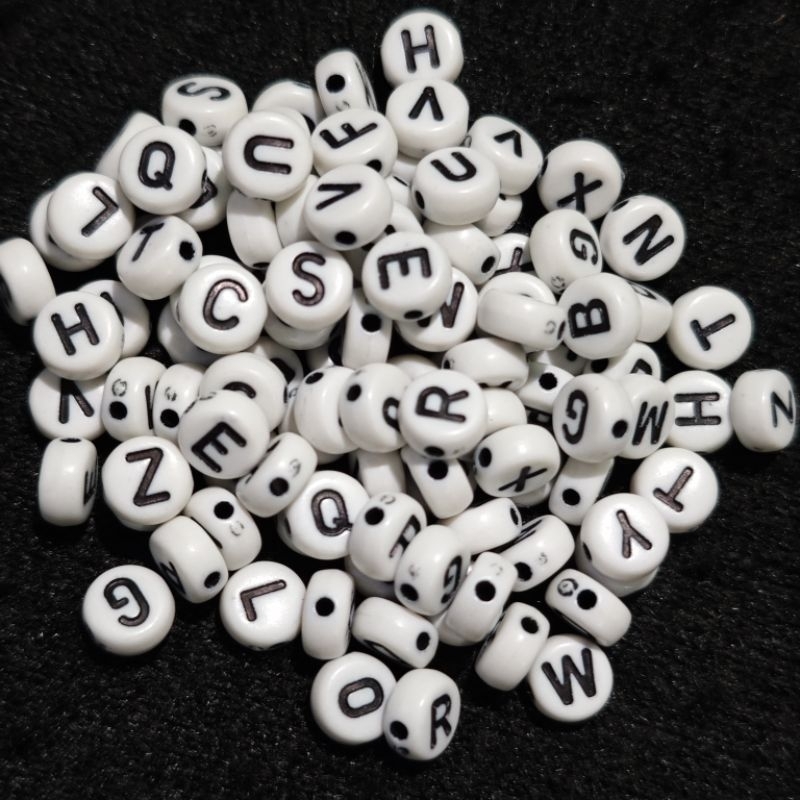 248 GRAMS ROUND LETTER BEADS | Shopee Philippines