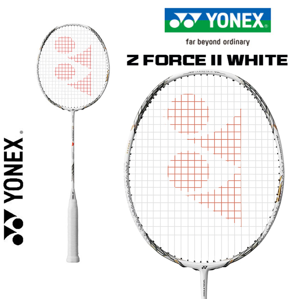 YONEX VOLTRIC Z FORCE II WHITE Badminton Racket Full Carbon Single 4U 25-30Lbs 83g Made In Japan ...