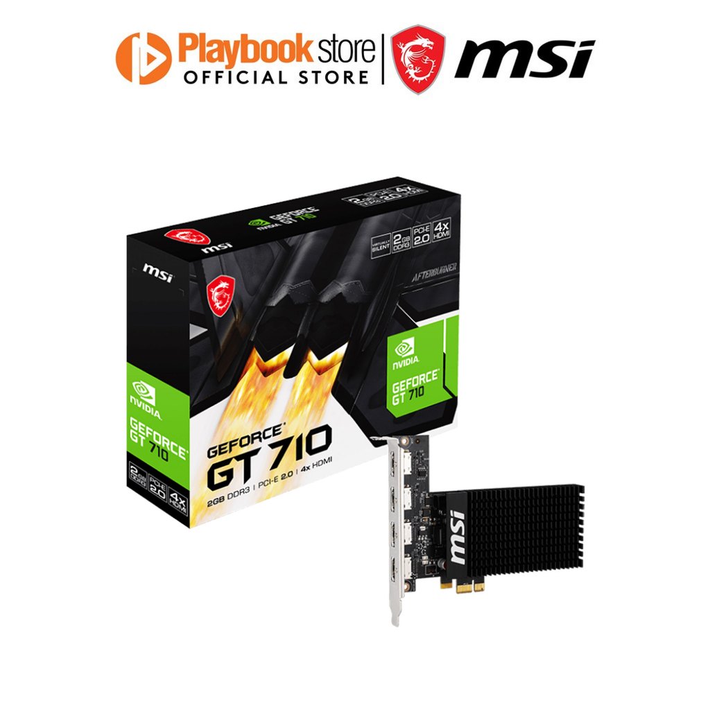 MSI NVIDIA GeForce GT 710 2GD3H 4HDMI 2GB DDR3 64-bit Low Profile PCI ...