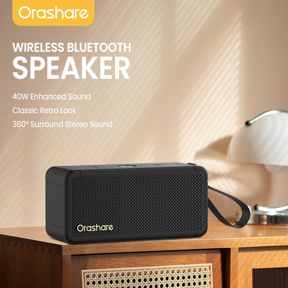 Orashare BS19Max 40W Bluetooth Speaker Deep Bass 360° TWS Stereo Sound ...