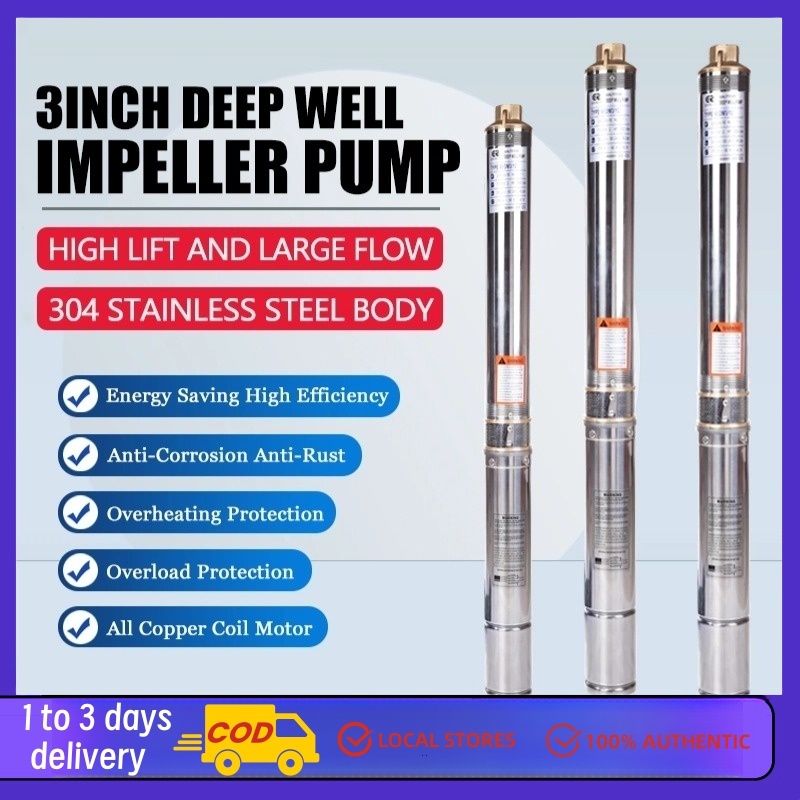 220V Submersible Pump 3" Stainless Steel Deep Well Water Pumps for ...