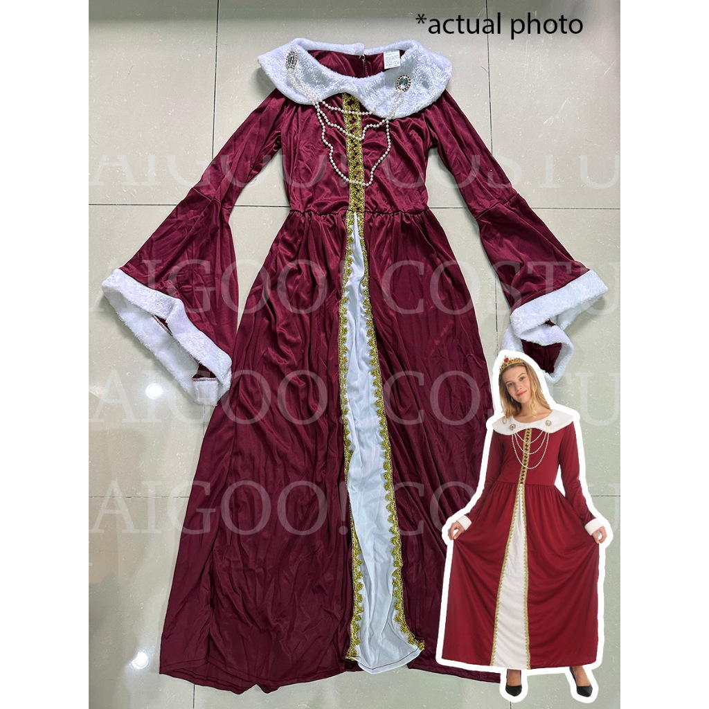 Queen Costume for Adults Medieval Roleplay Royalty Halloween Cosplay ...