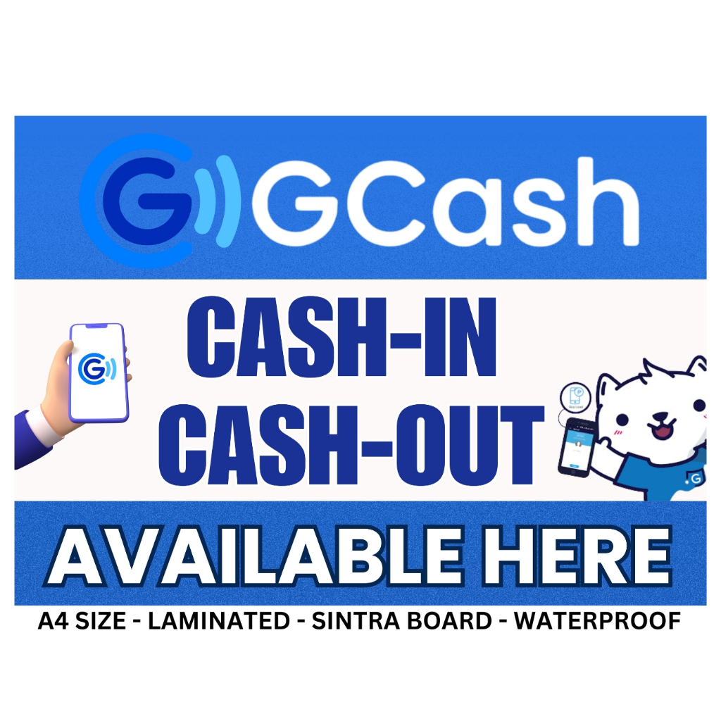 GCASH AND LOAD LAMINATED / SINTRA BOARD SIGNAGES / A4 SIZE | Shopee ...