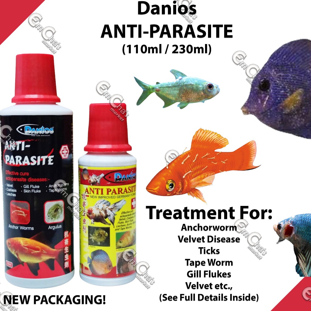Danios ANTI-PARASITE(Choose Size)for Fish AnchorWorm Gill Fluke Skin ...