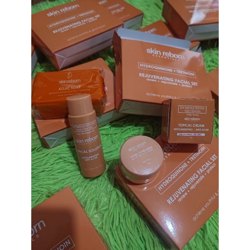SKIN REBORN HYDROQUINONE + TRETINOIN REJUVENATING FACIAL SET | Shopee ...