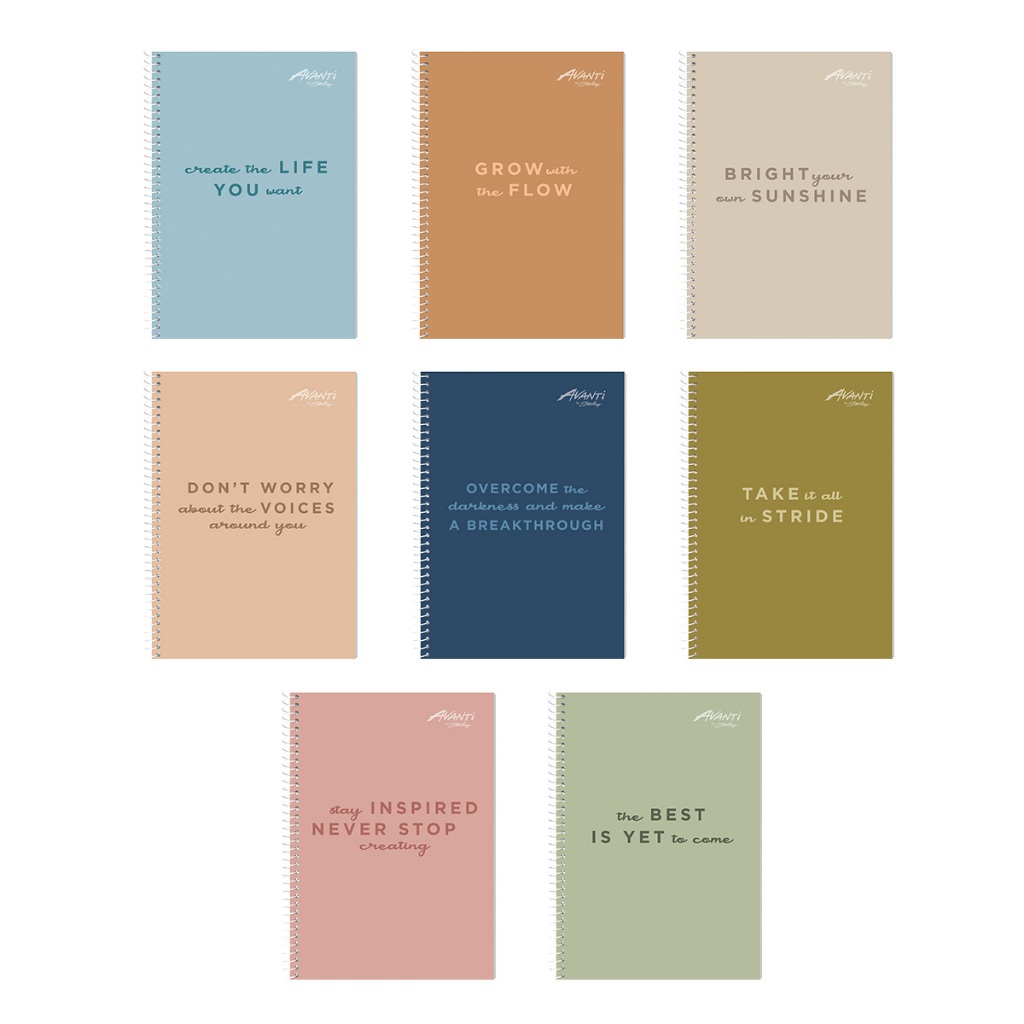 Set of 8 Avanti Harmony Spiral Notebook 80 Leaves | Shopee Philippines