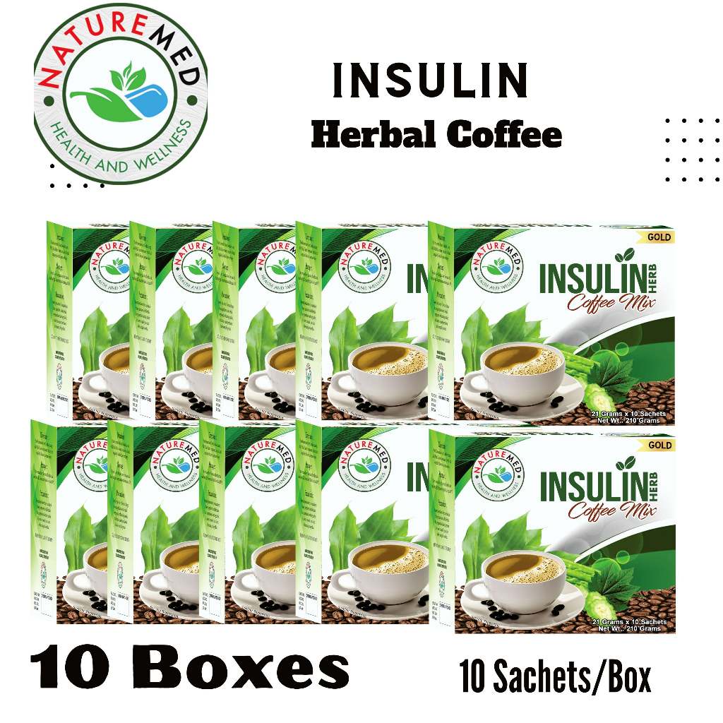 10 Boxes Insulin Coffee (Helps lower the blood glucose level, Beverage ...