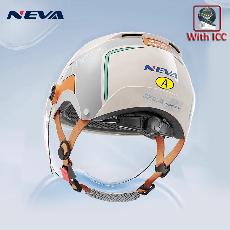 Neva ABS Material Half Face Helmet For Women Men With ICC Sticker ...