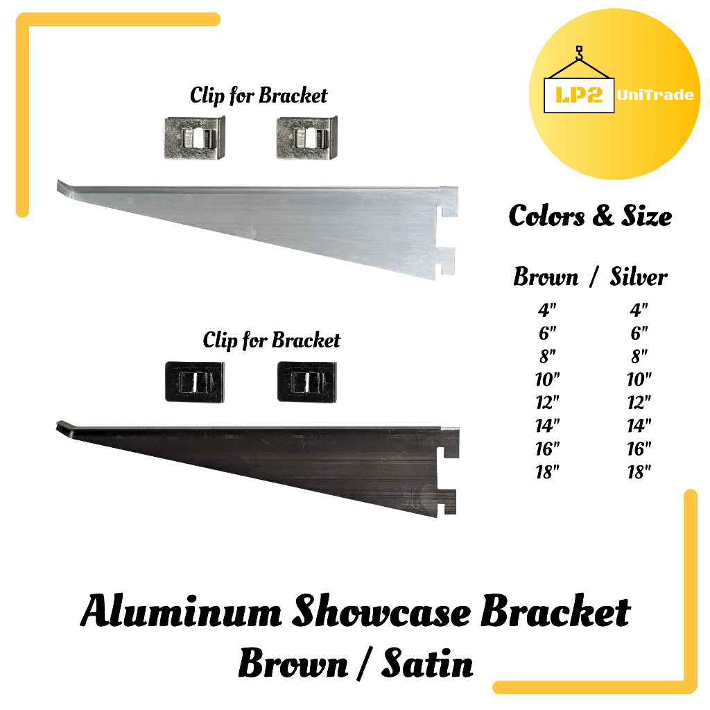 Aluminum Showcase Bracket & Post for Glass Shelf | Adjustable Display ...