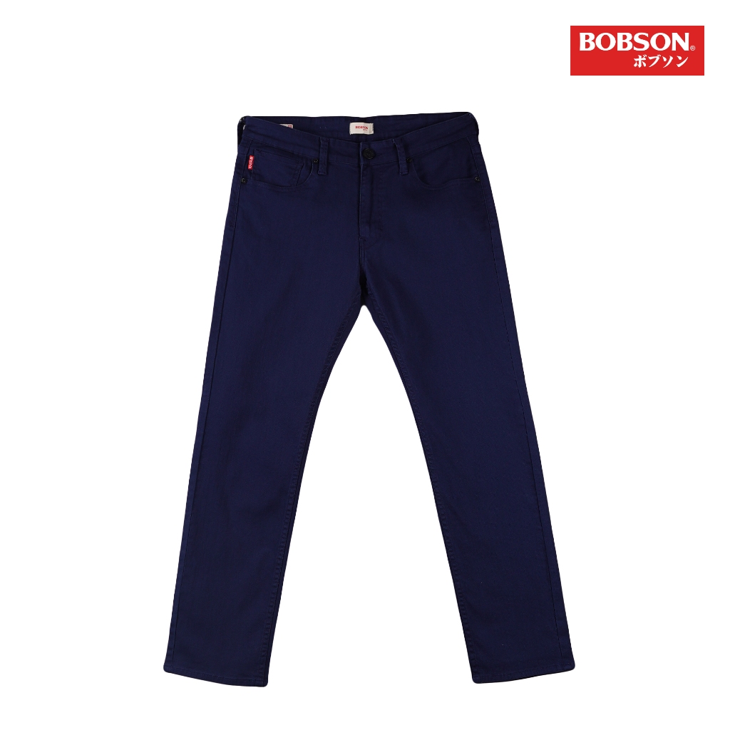 Bobson Japanese Men's Basic Denim Pants Skinny Mid Waist 163434 (Navy) | Shopee Philippines