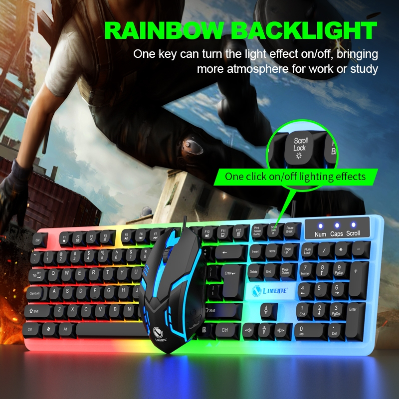GTX350 Gaming Keyboard Mouse Combos Computer Laptop Backlight Gamer Kit ...