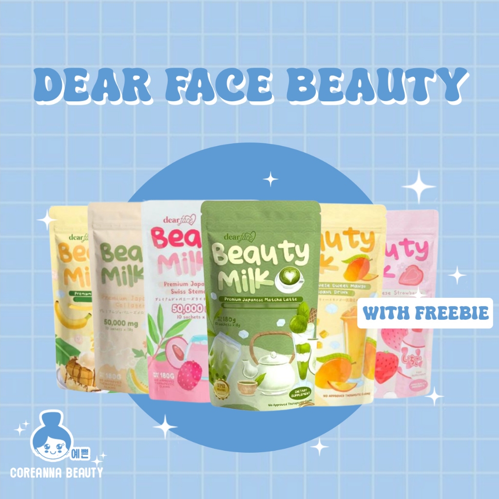 DEAR FACE Collagen Drink Beauty Milk Melon Strawberry Mango Lychee ...