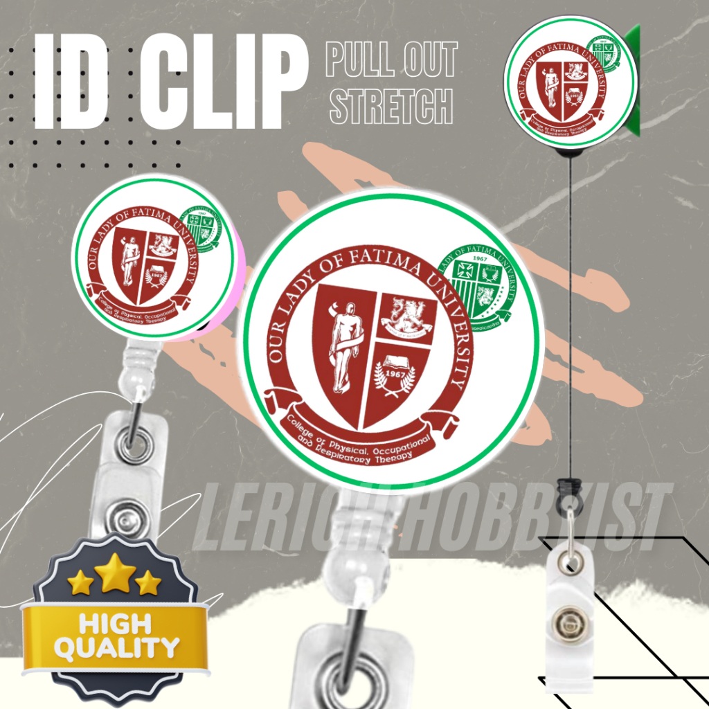 OLFU ID Clip Respiratory Therapy Our Lady of Fatima Retractable Id ...