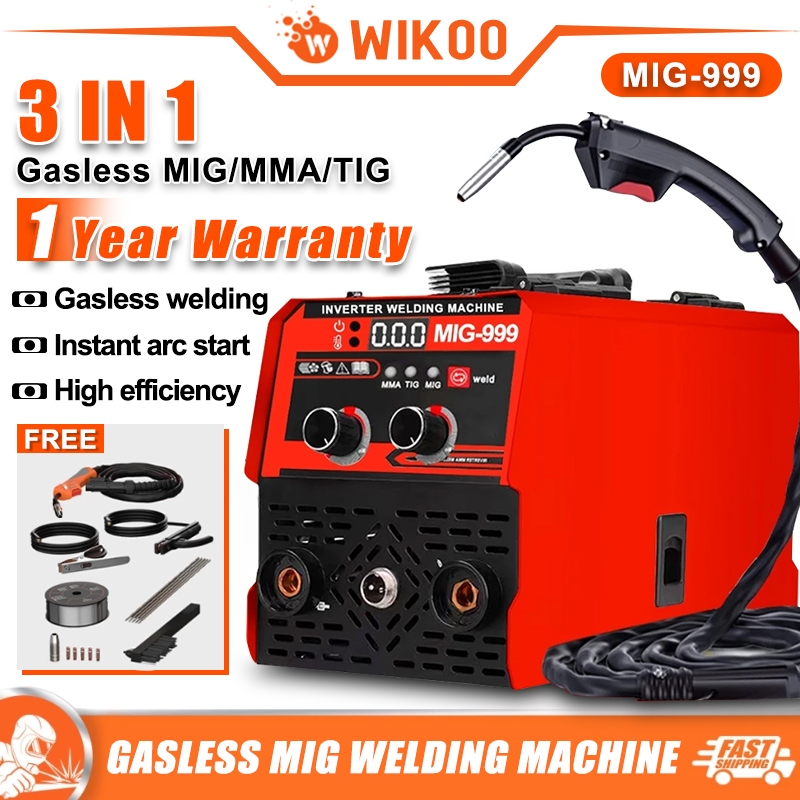MIG-999 Welding Machine Portable MIG&MMA&TIG 3IN1 Gasless Welder Arc Inverter Welding Machine ...