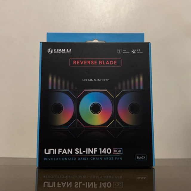 LIAN LI UNIFAN SL-INFINITY 1X BLACK REVERSE BLADE FAN RGB 140MM ...