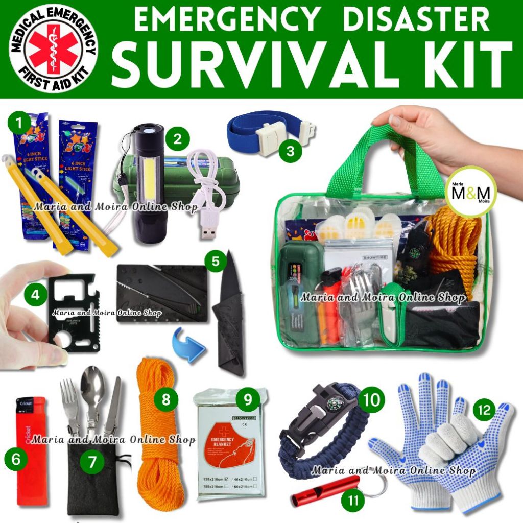 ULTIMATE EMERGENCY DISASTER SURVIVAL KIT | Emergency Survival Kit for Family | First Aid Kit Set ...
