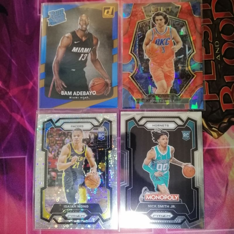 Bam Adebayo Josh Giddey NBA cards lot Panini plus Bonus card | Shopee ...